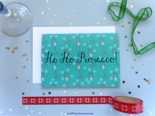 Prosecco Christmas Cards (pack of 6) - Art Of Your Success