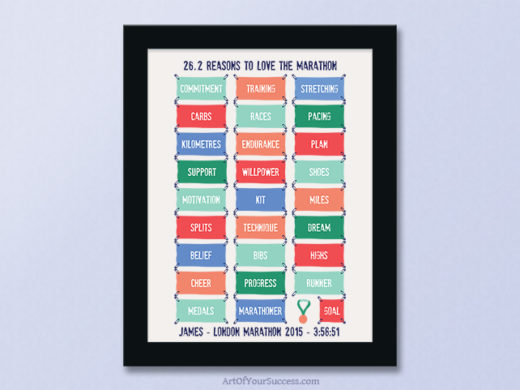 Race bib marathon print - Art Of Your Success