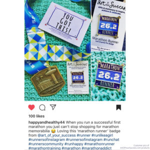 Marathon Runner Enamel Pin Badge - Art Of Your Success