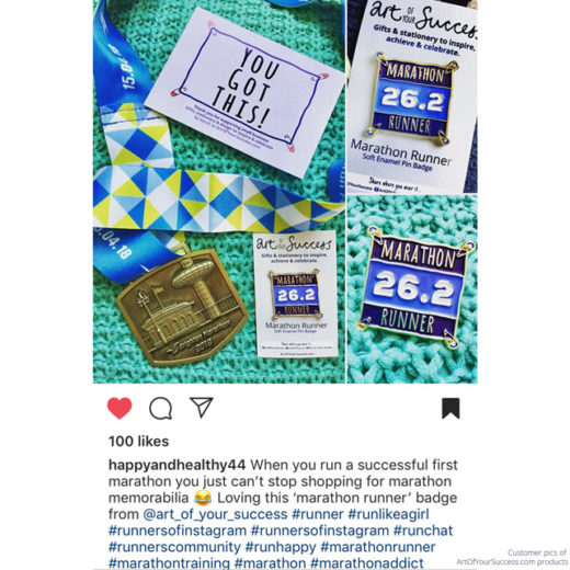 Marathon Runner Enamel Pin Badge - Art Of Your Success