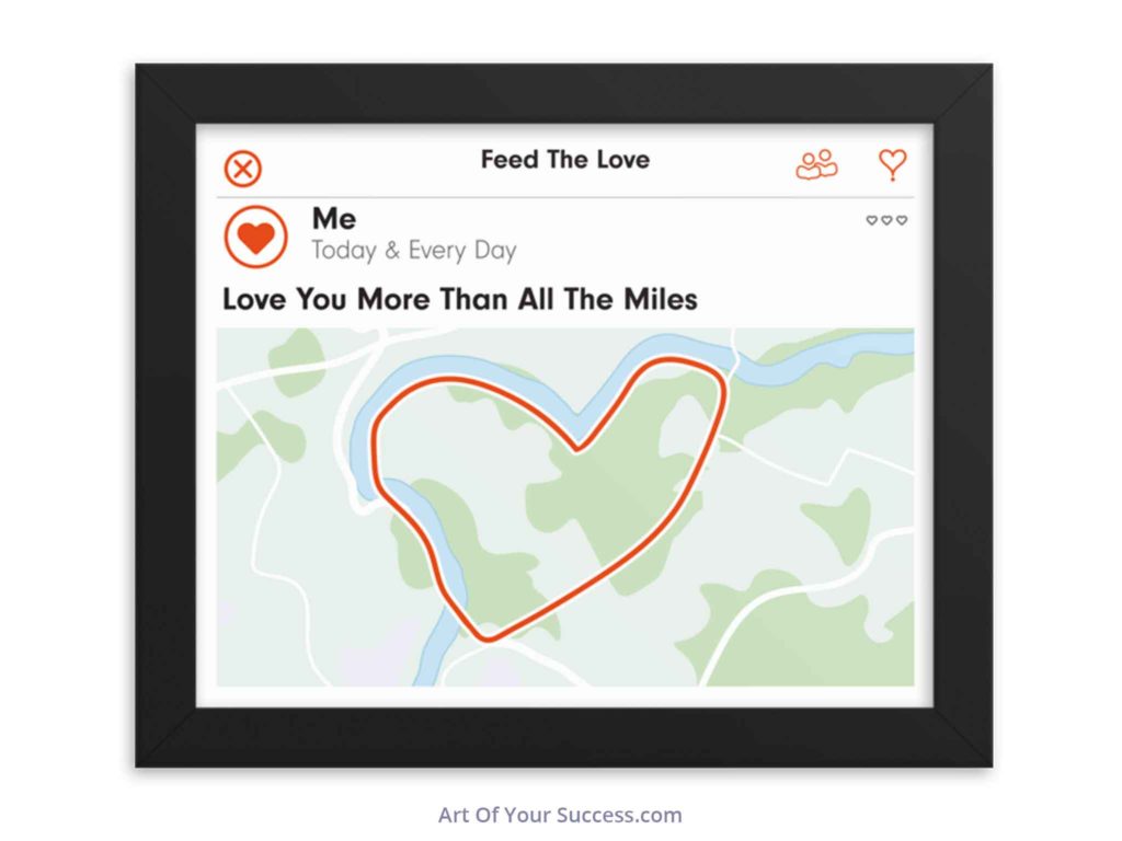 Heart strava art print - Art Of Your Success