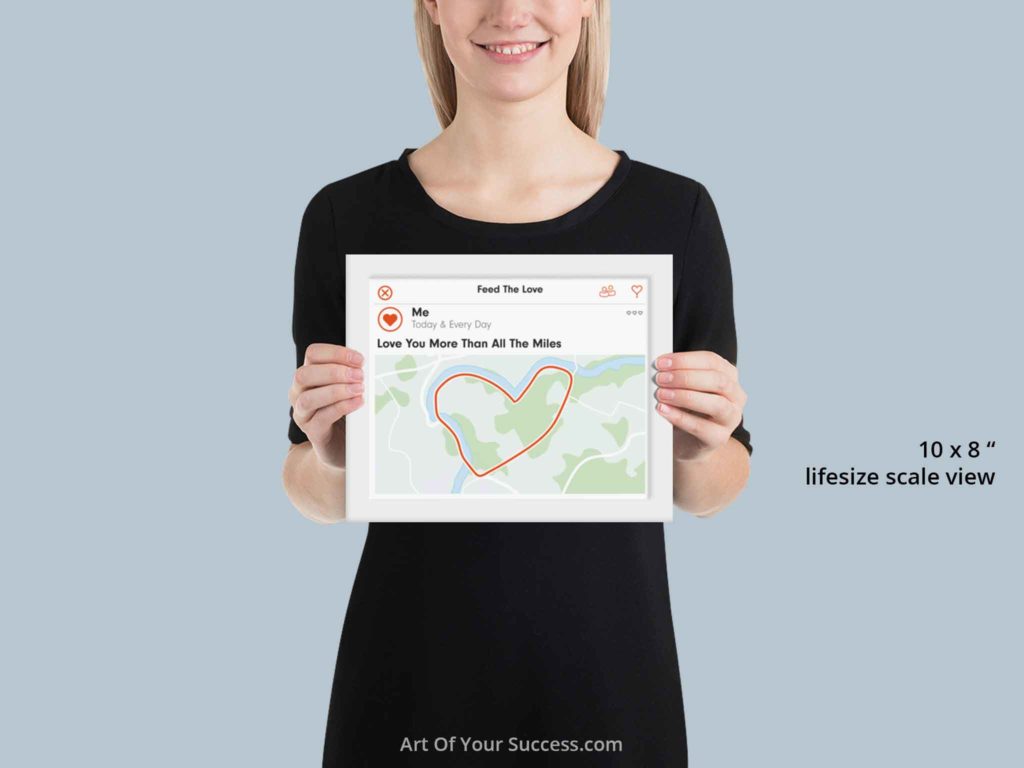 Heart strava art print - Art Of Your Success
